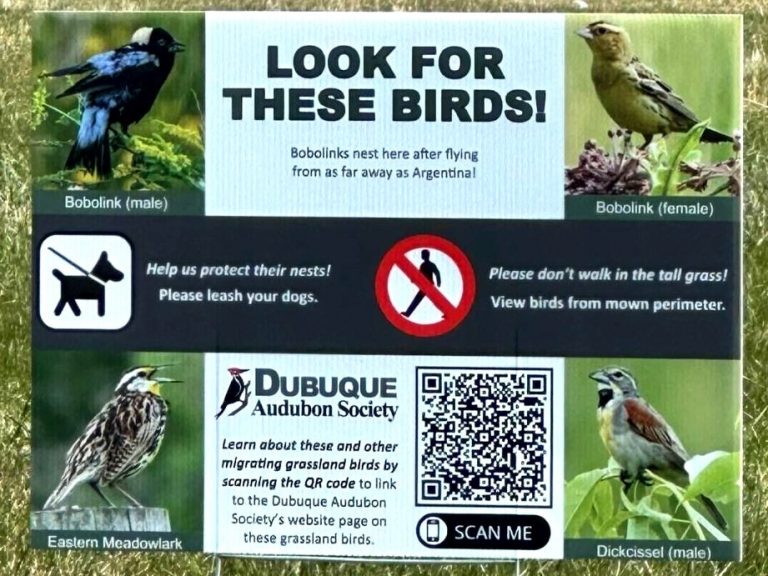 Installation of Signs at Technology Park – Dubuque Audubon Society